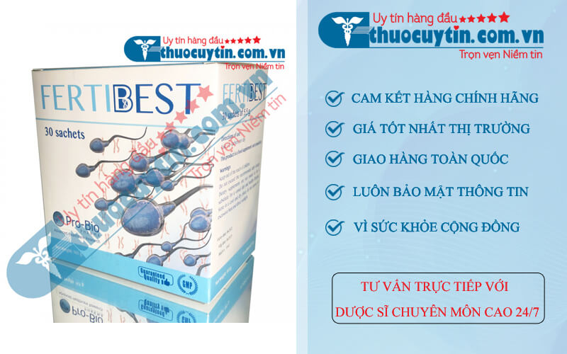 FERTIBEST TĂNG CHẤT LƯỢNG TINH TRÙNG, HỖ TRỢ ĐIỀU TRỊ HIẾM MUỘN