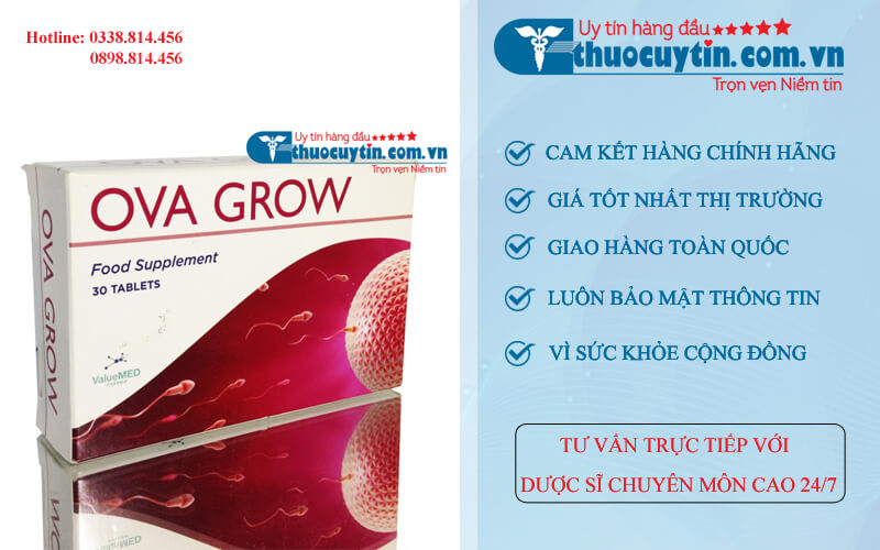 Ova Grow bổ trứng, điều trị đa nang, tăng khả năng thụ thai