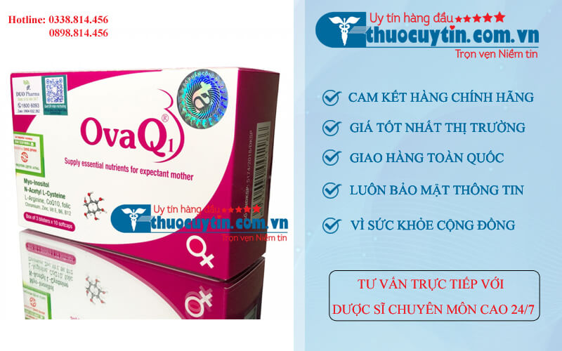 OVAQ1 BỔ TRỨNG ĐIỀU HÒA KINH NGUYỆT HỖ TRỢ MANG THAI TỰ NHIÊN