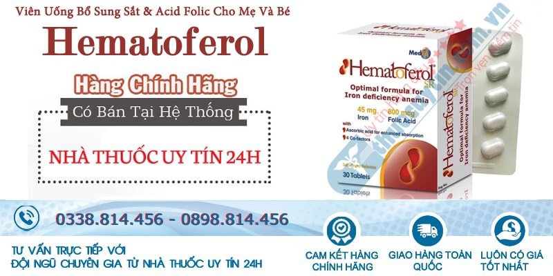 Thuốc Sắt Hematoferol Bổ Sung Sắt, Acid Folic Cho Mẹ Và Bé
